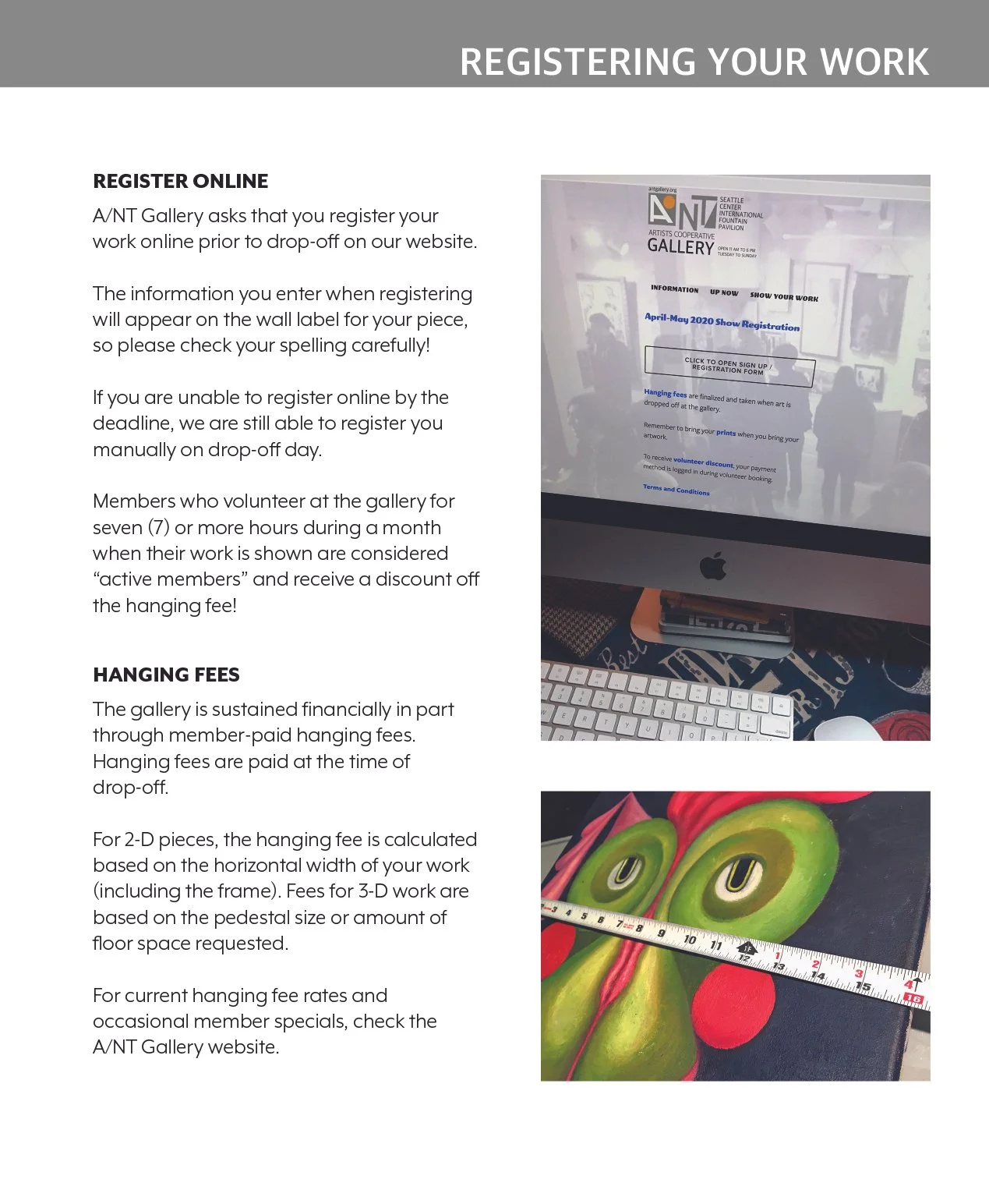 NEW MEMBERS HANDBOOK — A/NT Gallery