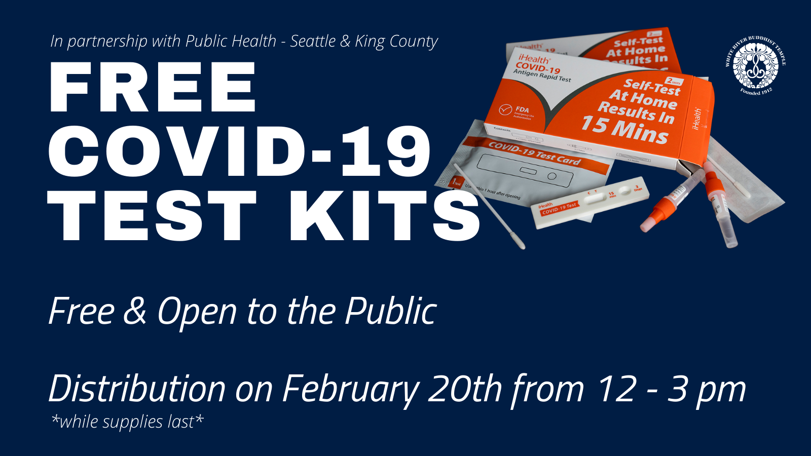 Free COVID Test Kits — White River Buddhist Temple