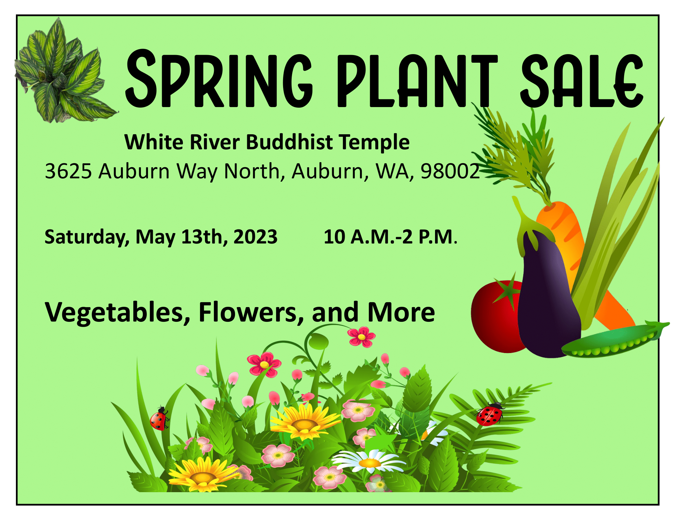 Spring Plant Sale — White River Buddhist Temple