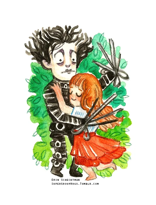 Edward Scissorhands And Kim Hug