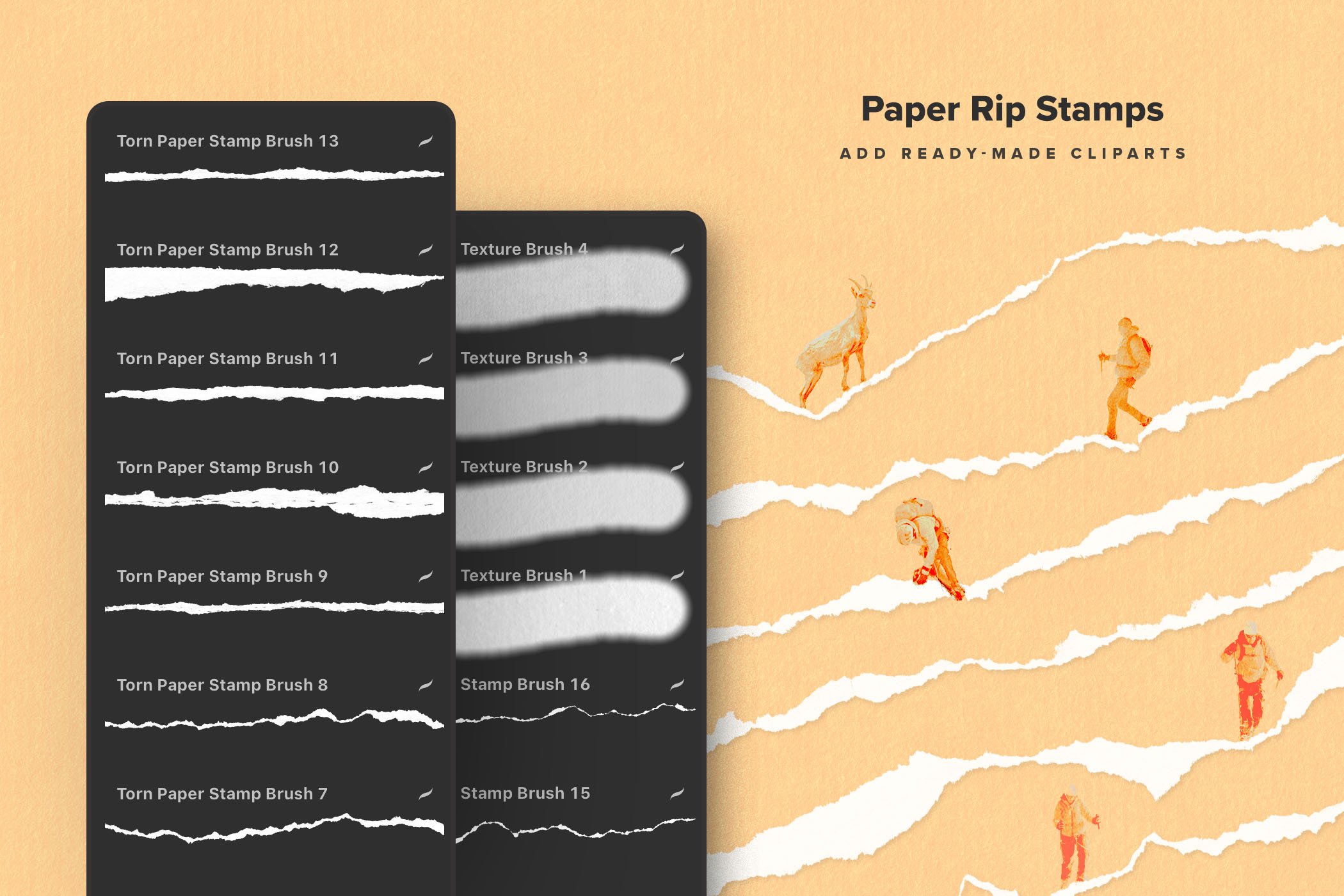 Creative Veila – Torn Paper Procreate Brushes