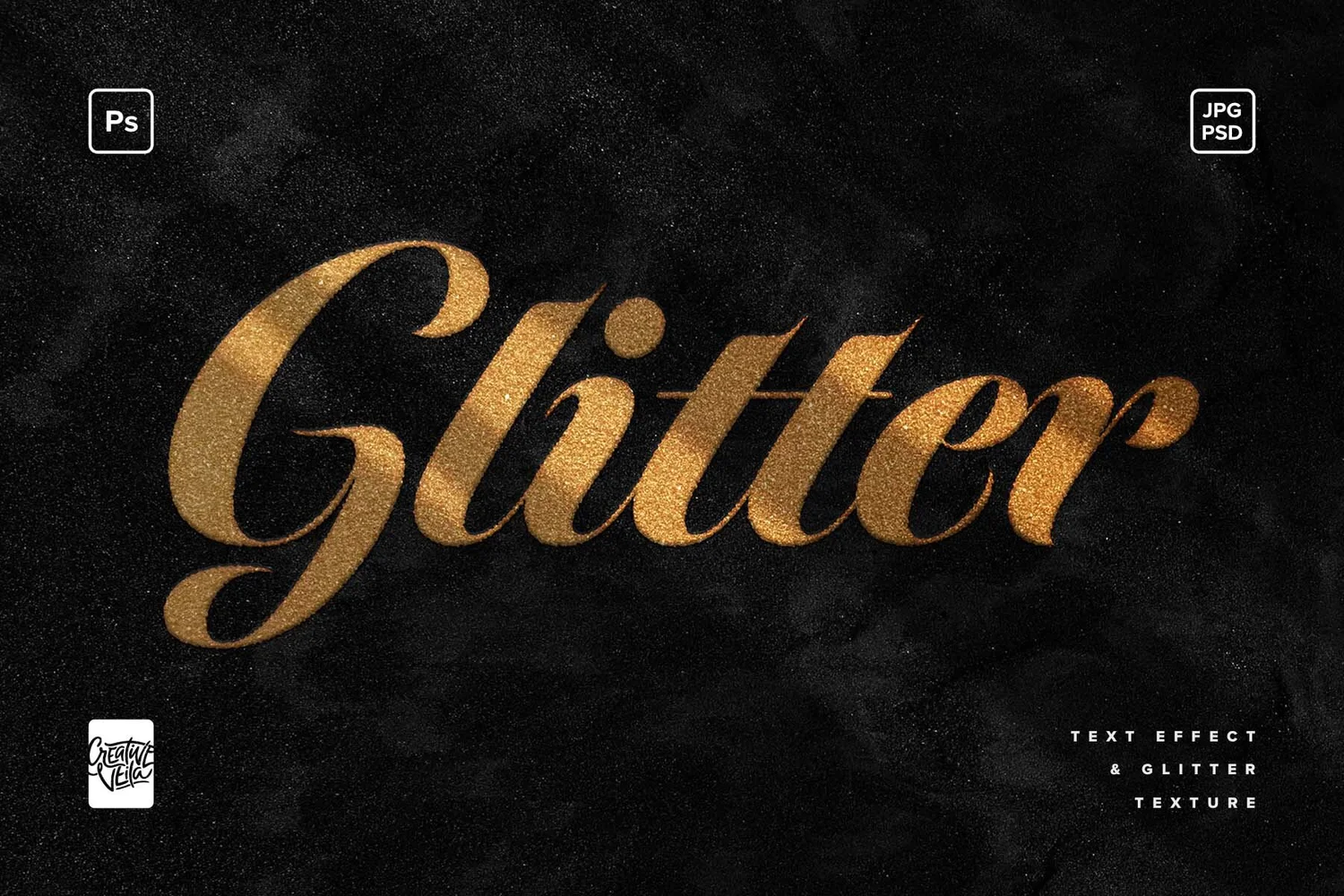Creative Veila – Glitter Photoshop Text Effect