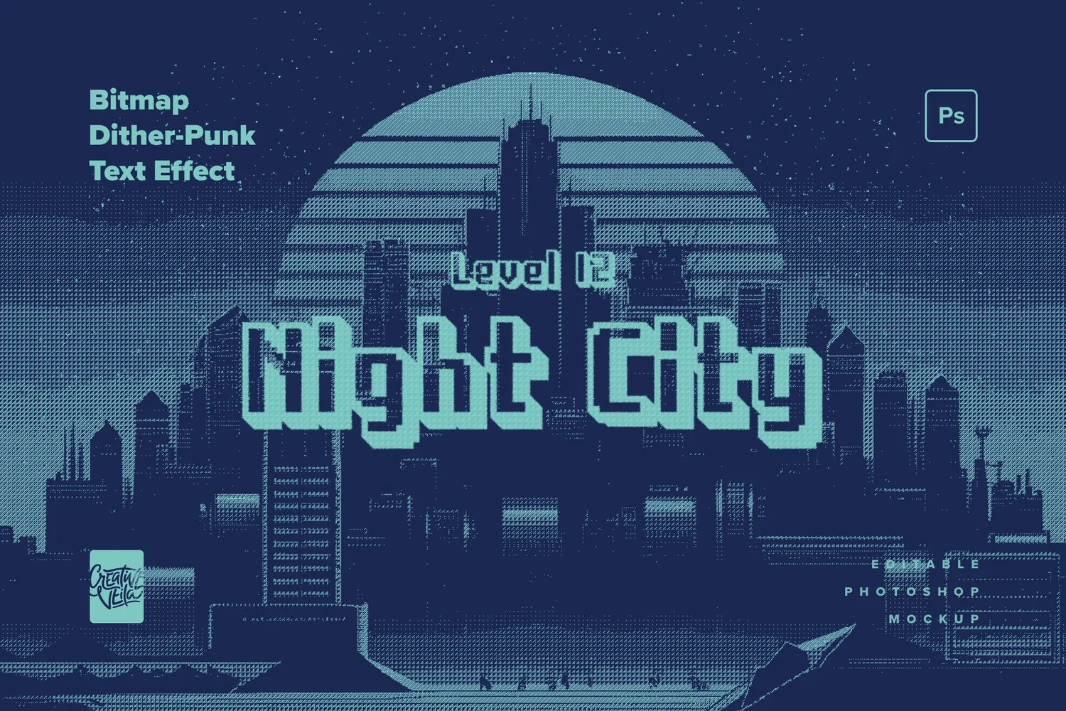 Creative Veila – Bitmap Dither Text Effect Set