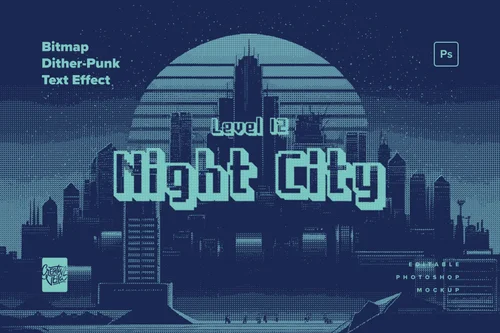 Creative Veila – Bitmap Dither Text Effect Set