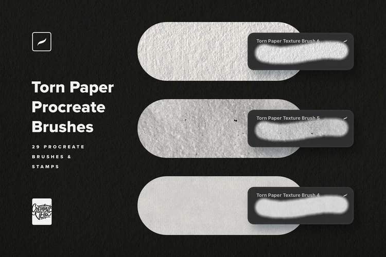 Creative Veila – Torn Paper Procreate Brushes