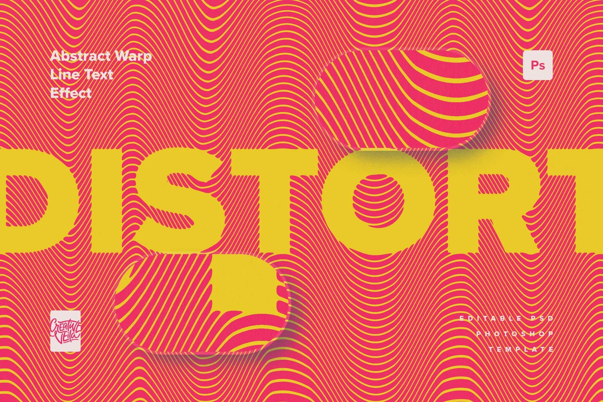 Creative Veila – Abstract Warp Line Text Effect