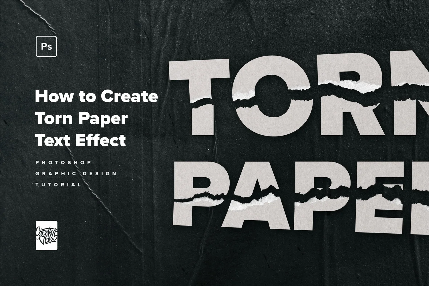 Creative Veila – Tutorial: How to Create Torn Paper Text Effect in ...