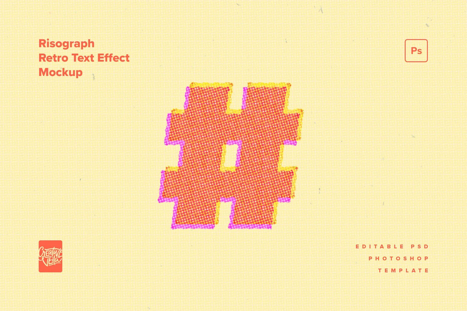 Creative Veila – Risograph Retro Text Effect