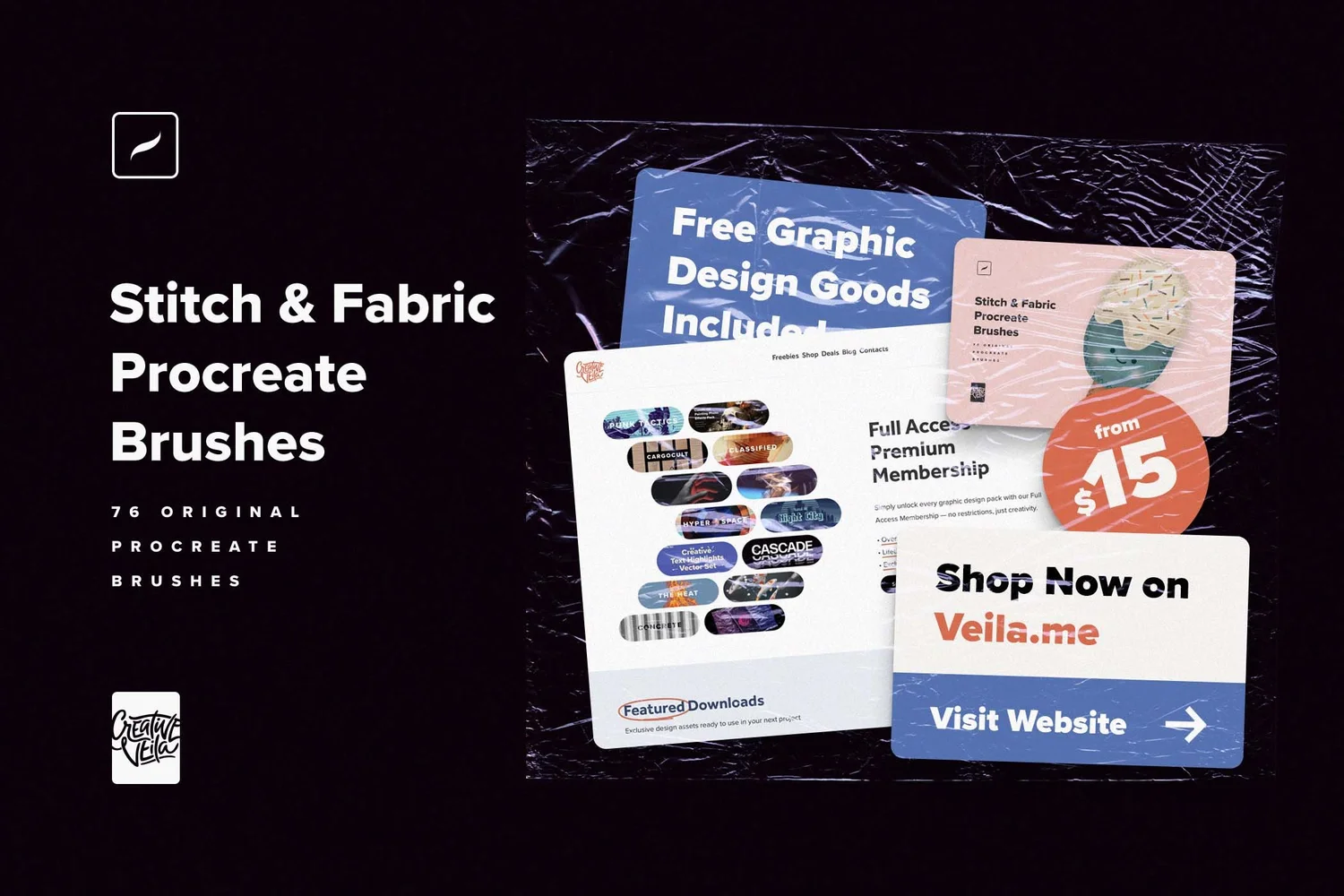 Creative Veila – Stitch and Fabric Procreate Brushes