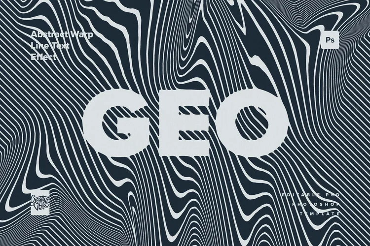 Creative Veila – Abstract Warp Line Text Effect