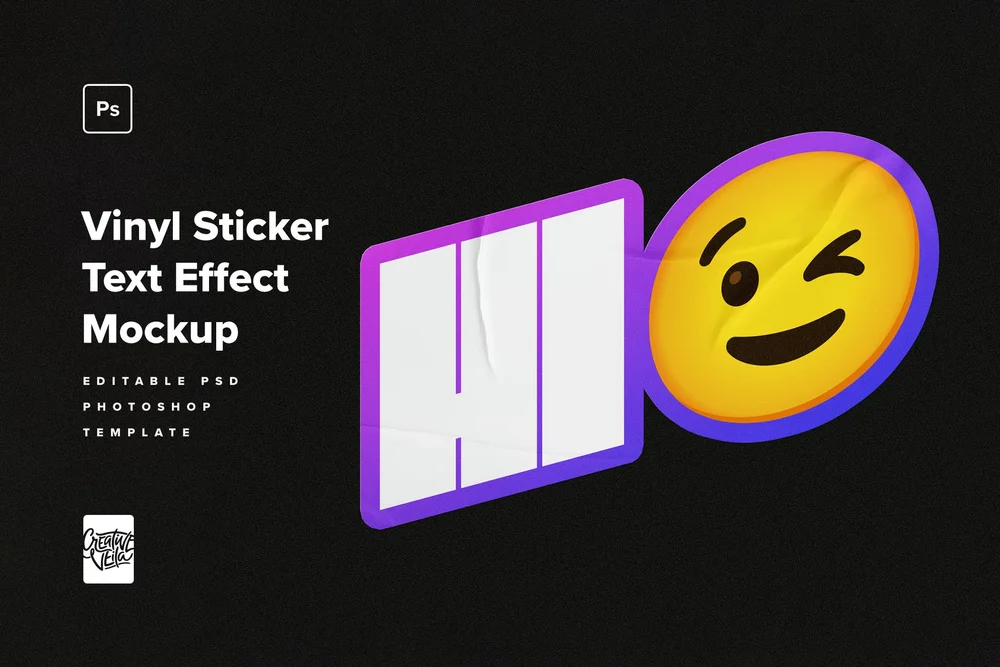 Creative Veila – Realistic Vinyl Sticker Text Effects