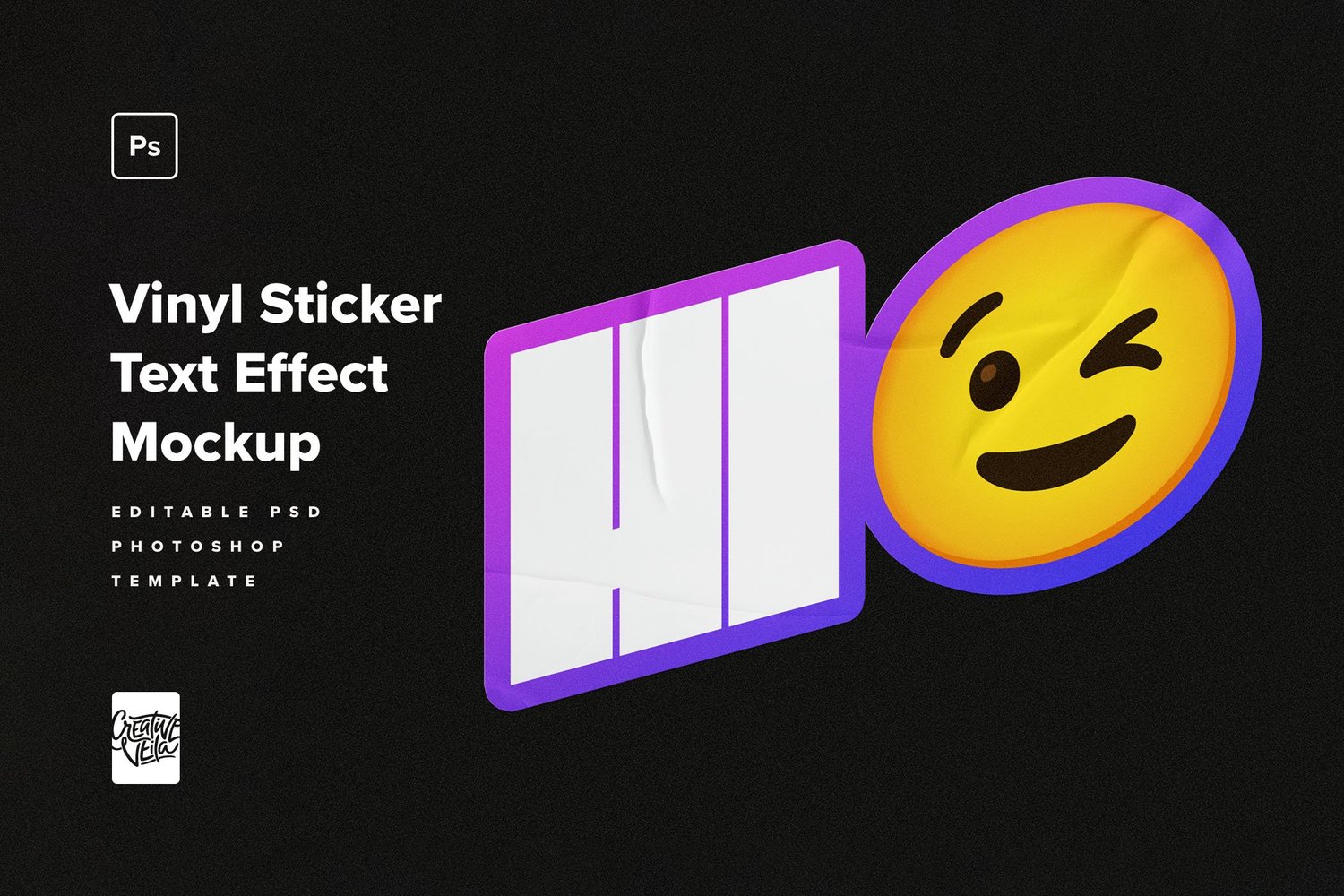 Creative Veila – Realistic Vinyl Sticker Text Effects