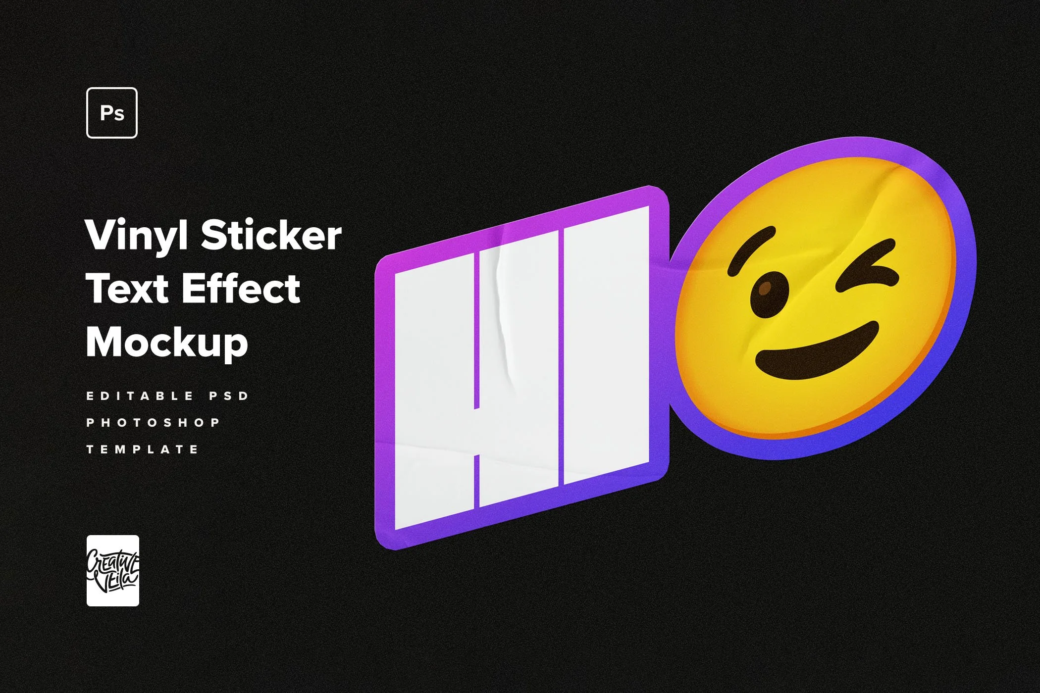 Creative Veila – Realistic Vinyl Sticker Text Effects