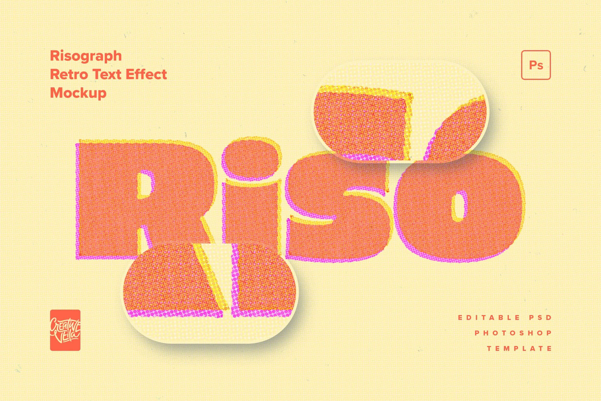 Creative Veila – Risograph Retro Text Effect