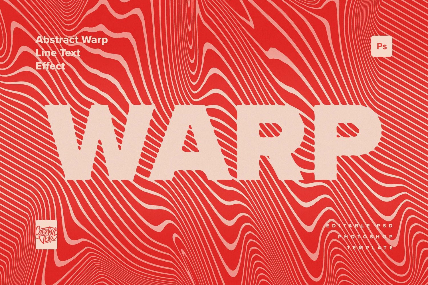 Creative Veila – Abstract Warp Line Text Effect