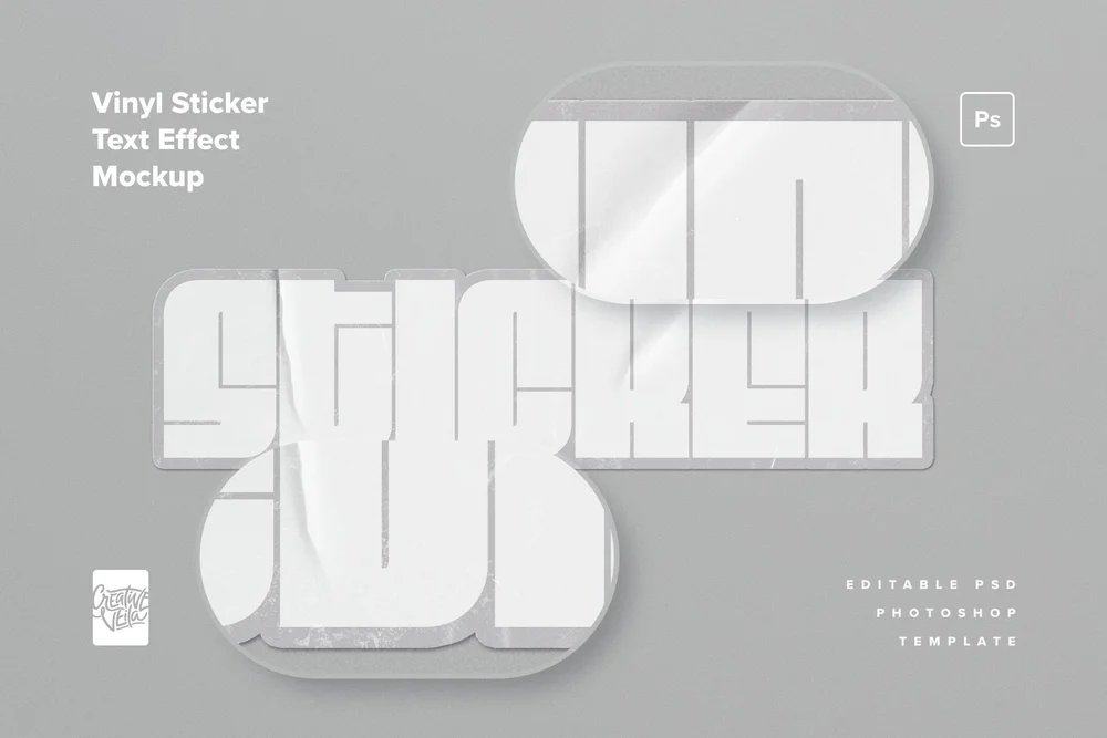 Creative Veila – Realistic Vinyl Sticker Text Effects