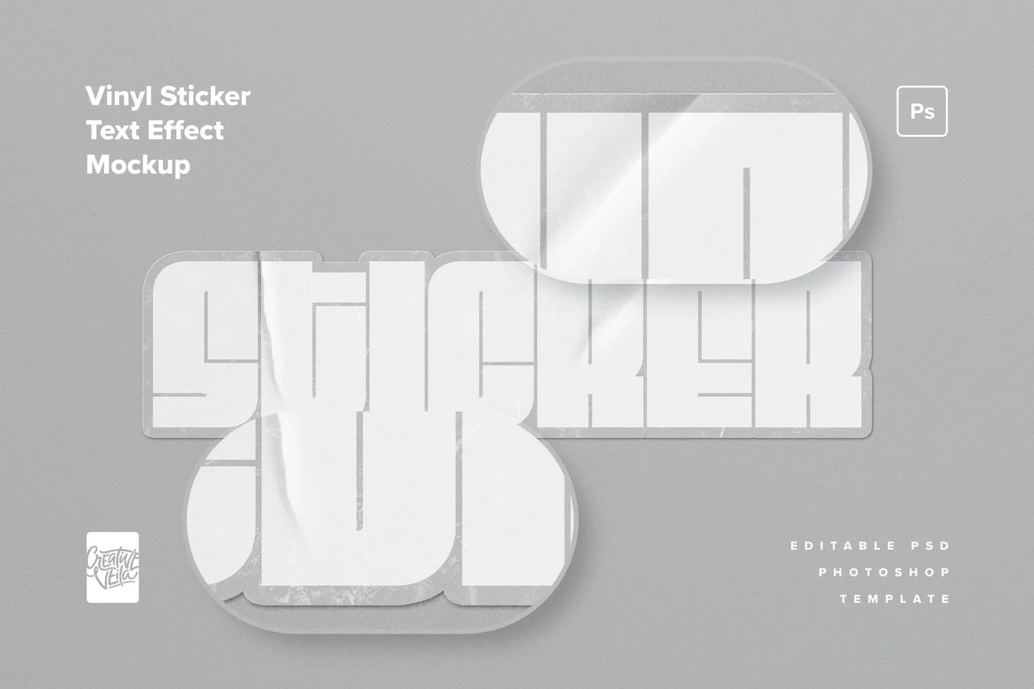 Creative Veila – Realistic Vinyl Sticker Text Effects