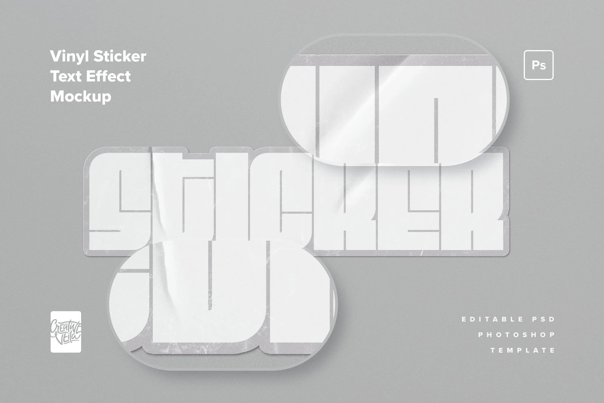 Creative Veila – Realistic Vinyl Sticker Text Effects