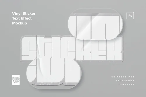 Creative Veila – Realistic Vinyl Sticker Text Effects