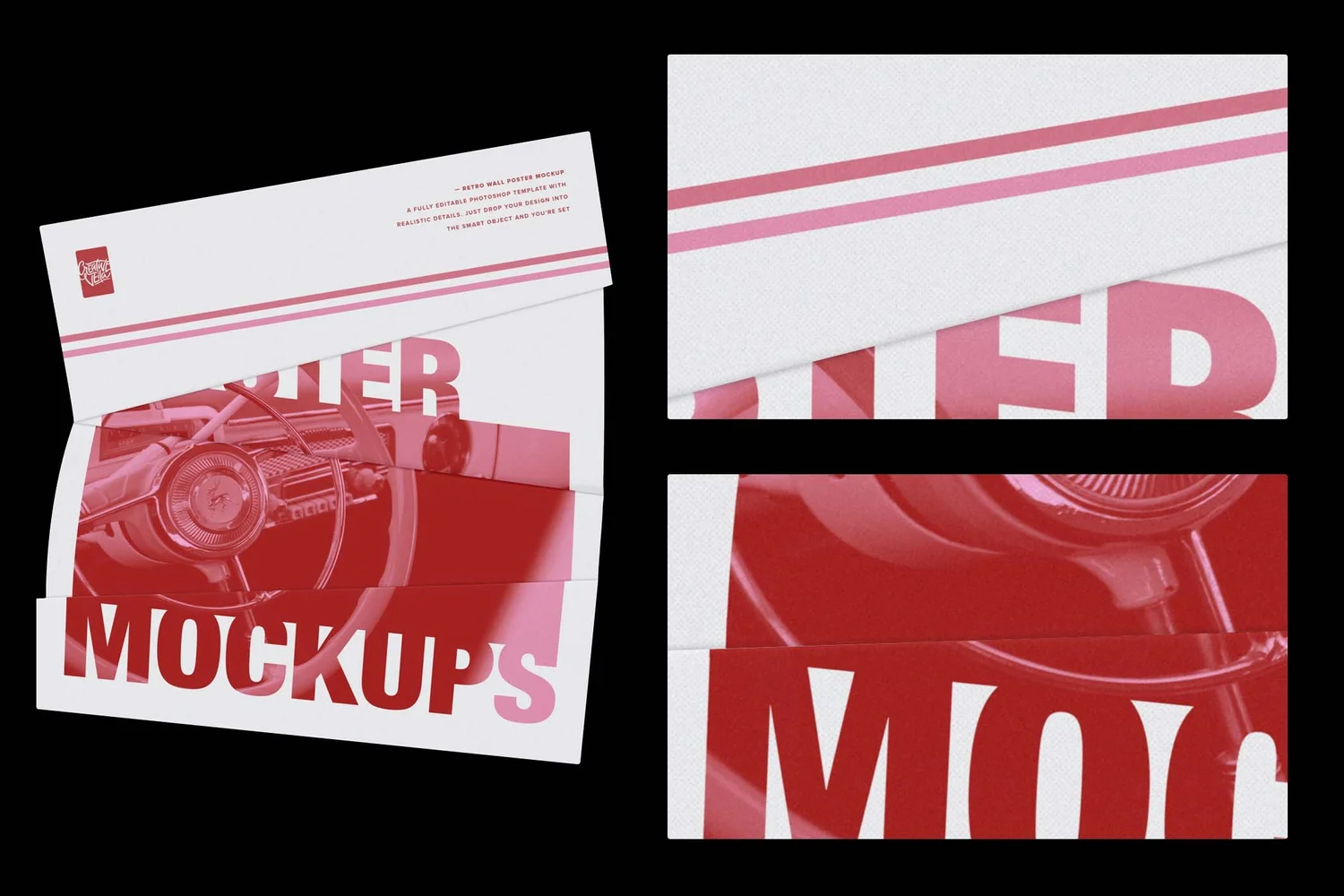 Creative Veila – Isolated Retro Poster Mockups