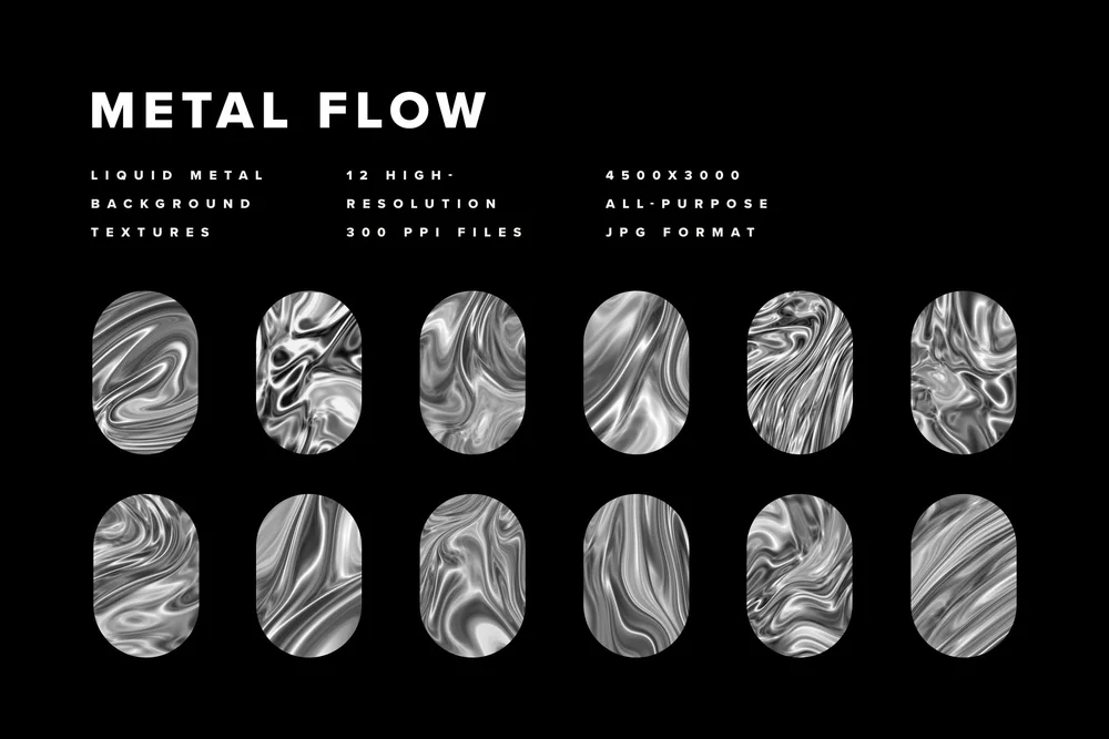 Creative Veila – Metal Flow - Liquid Metal Background Textures