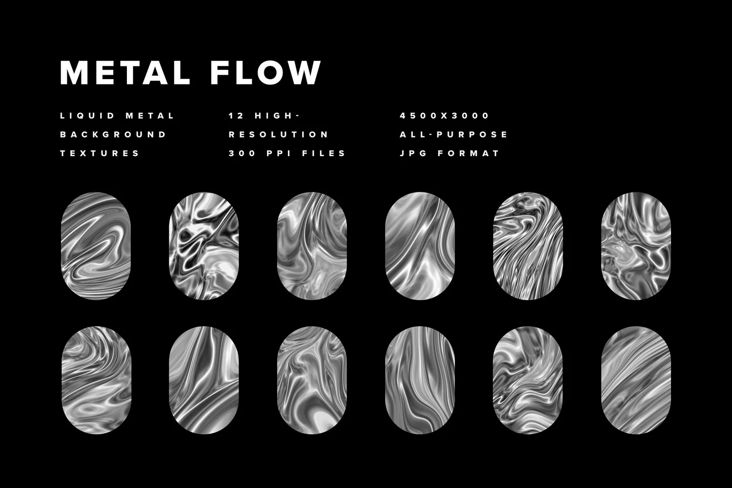 Creative Veila – Metal Flow - Liquid Metal Background Textures