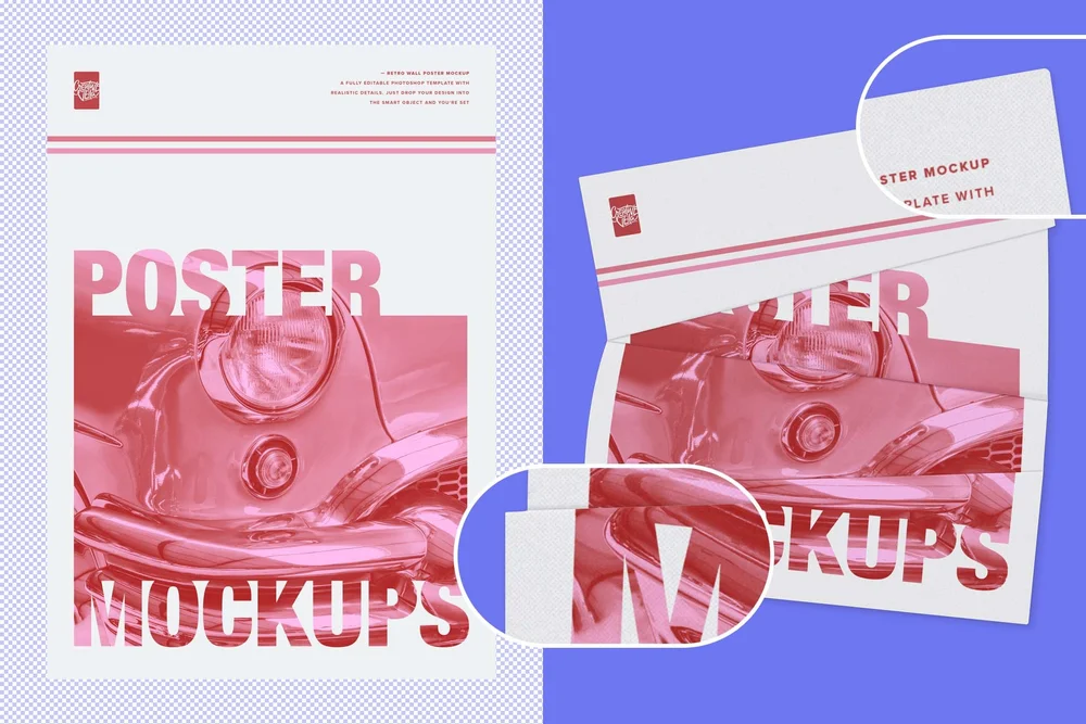 Creative Veila – Isolated Retro Poster Mockups