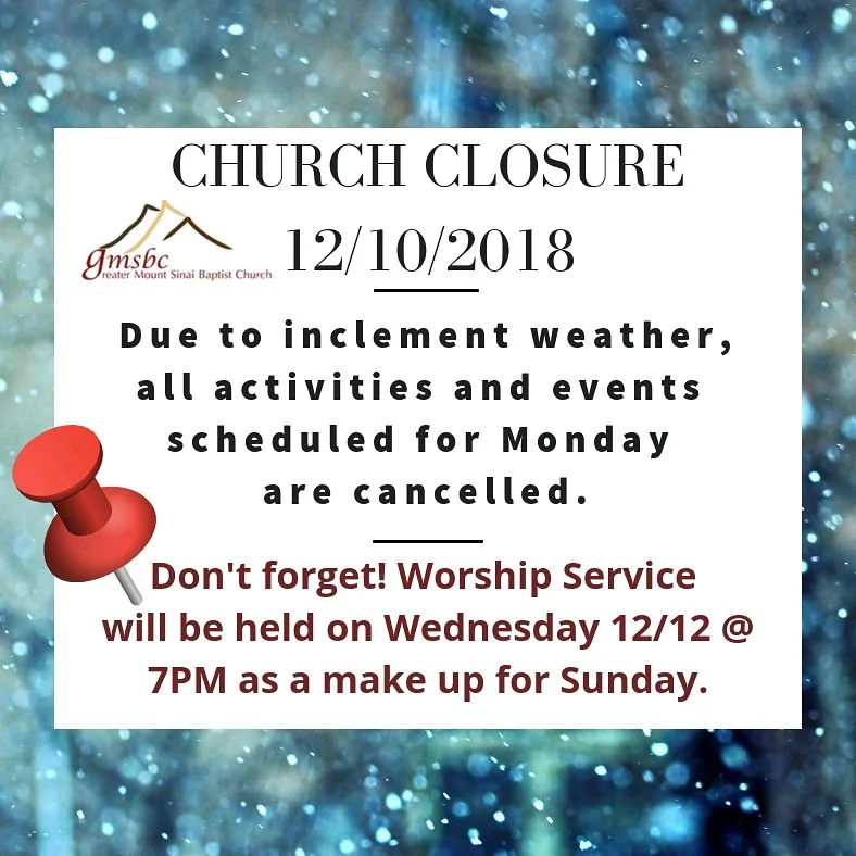 Inclement Weather Church