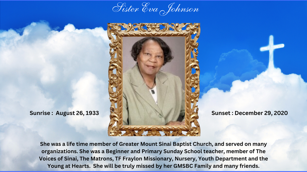 In Memoriam — Greater Mt. Sinai Baptist Church | Charlotte, NC