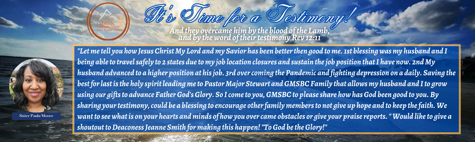 Praise and Testimony — Greater Mt. Sinai Baptist Church | Charlotte, NC