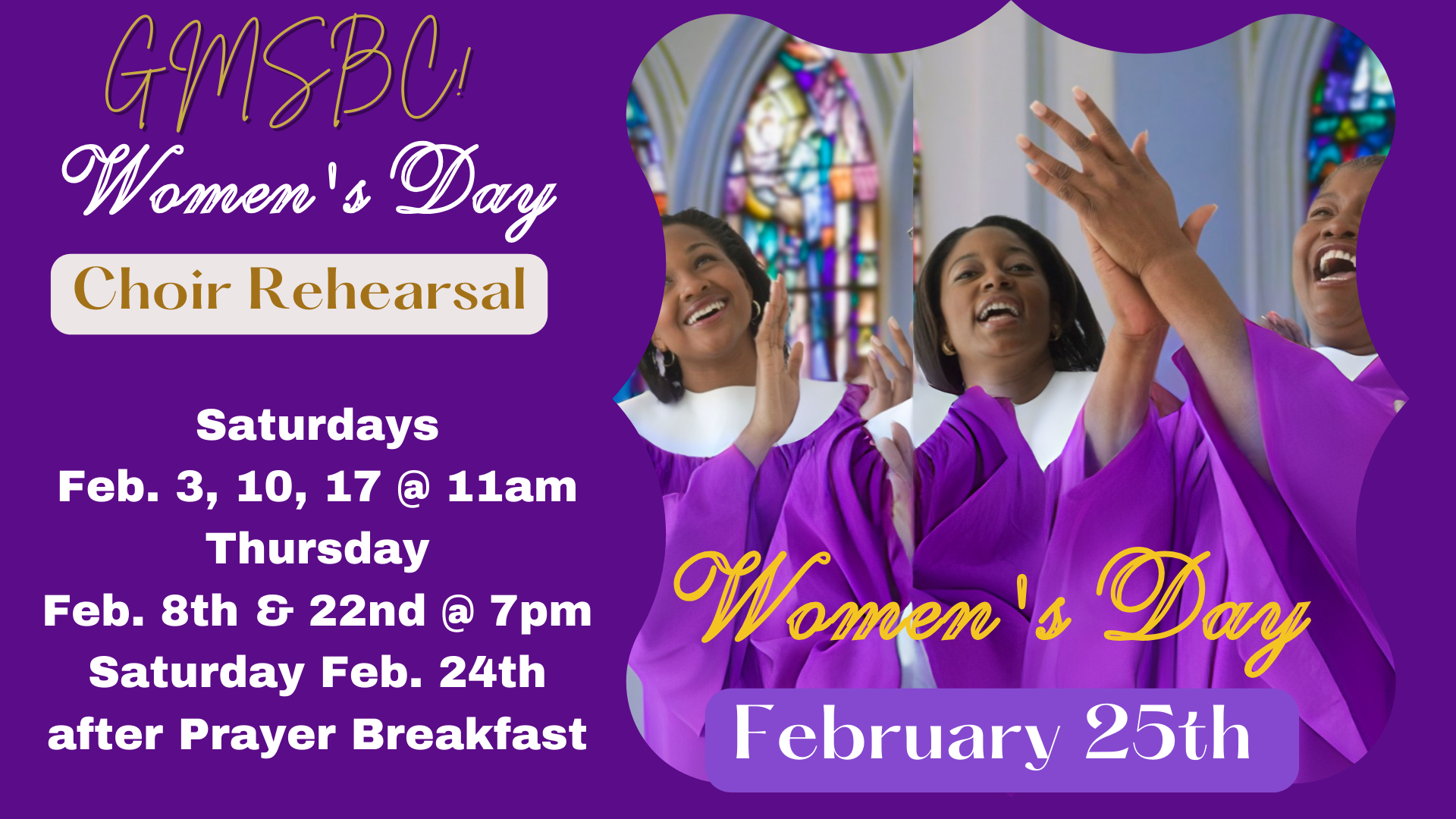 Church Announcements — Greater Mt. Sinai Baptist Church | Charlotte, NC