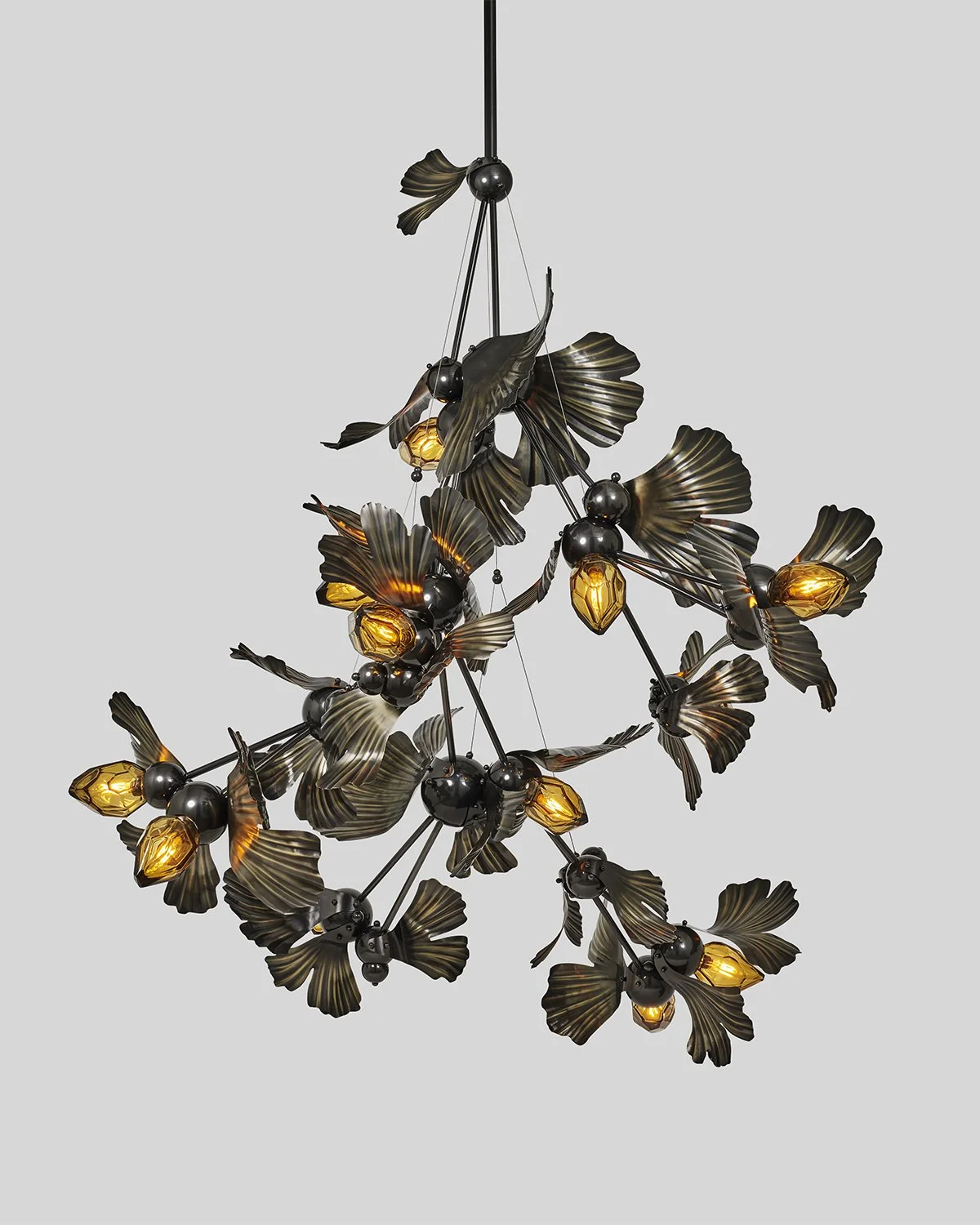 Custom Ginkgo Blossom 12 Chandelier — ROSIE LI