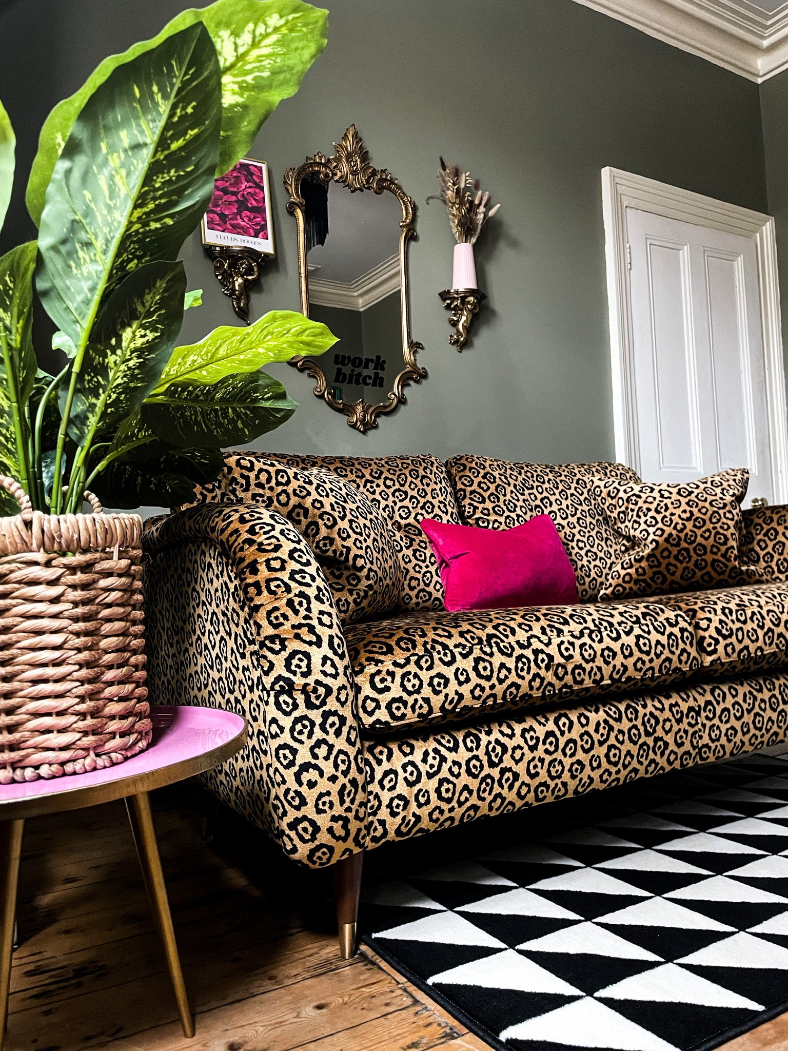 Leopard Print Sofa Appears | Baci Living Room