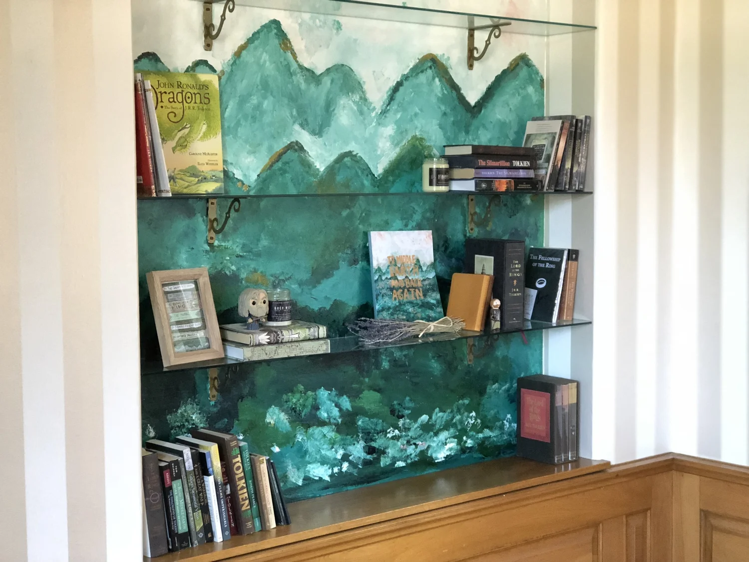 At Home: Ithilien Bookshelf Mural — Tea with Tolkien