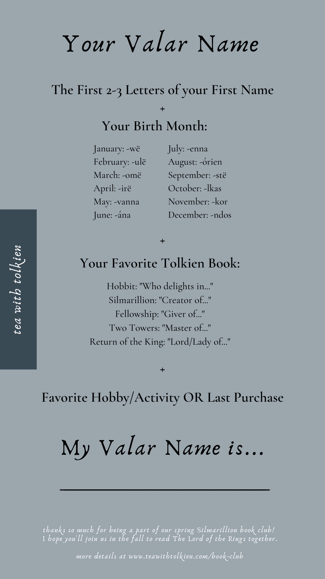 Our Silmarillion Book Club Wrap-Up Celebration (Spring Book Club 2021 ...