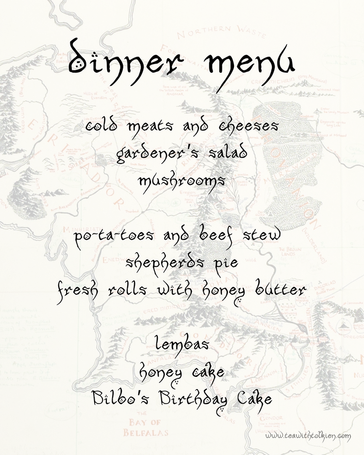 Hobbit Party Menu Planning (Free Printables) — Tea with Tolkien