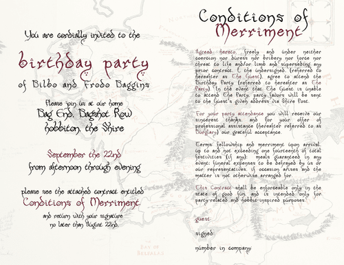 Hobbit Party Invitations Tutorial & Template — Tea with Tolkien