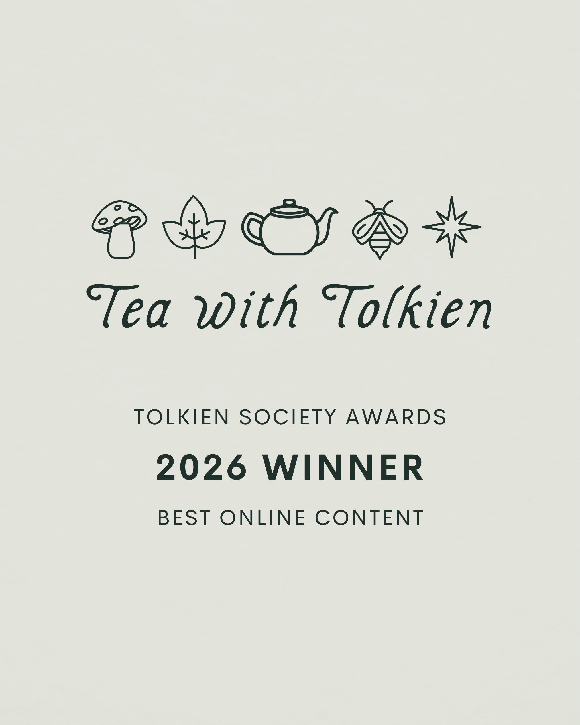 Tea with Tolkien has won the 2026 Tolkien Society Award for ‘Best ...