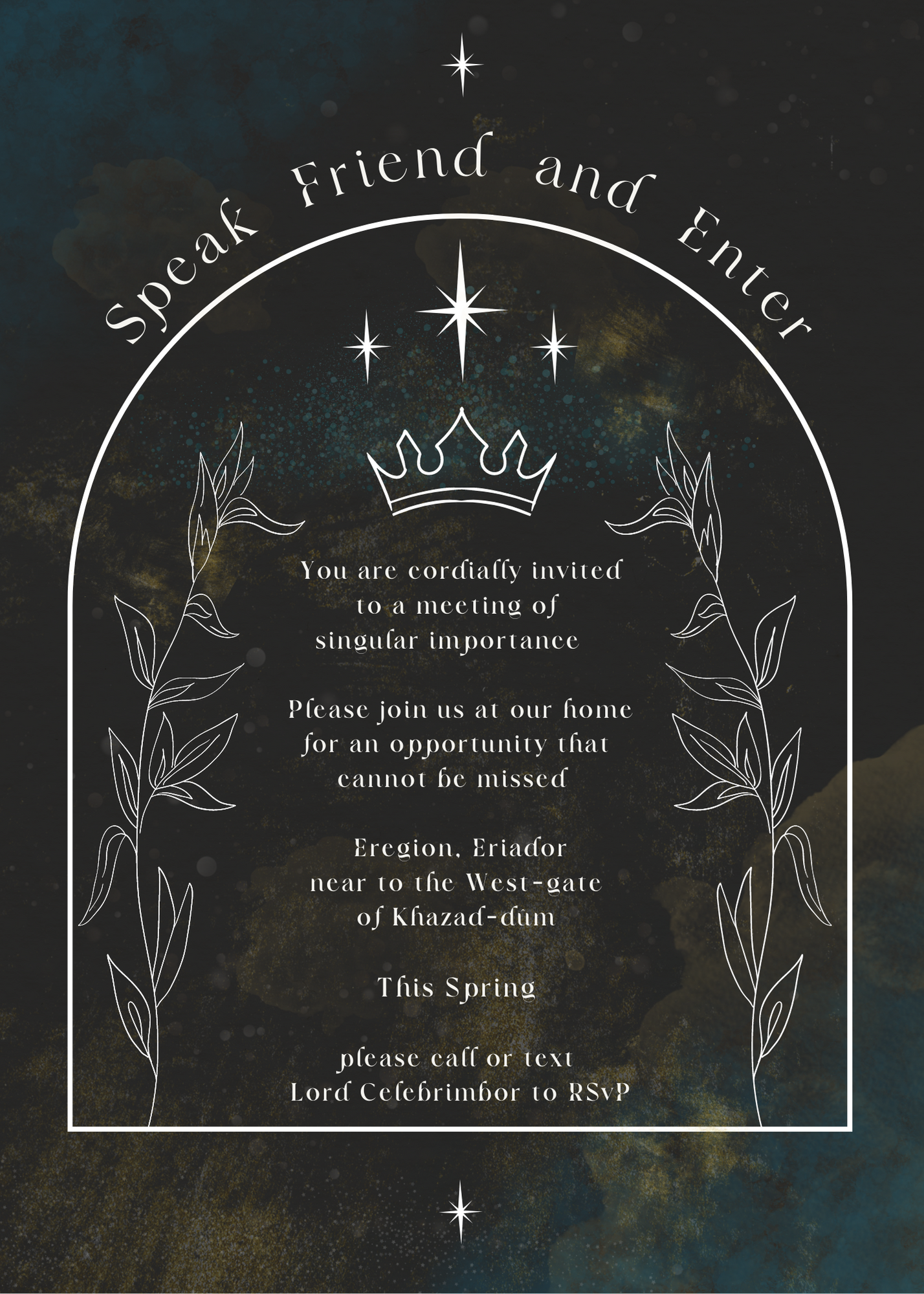 The Lord of the Rings Party Supplies: “Speak Friend” Party Goods (Free ...