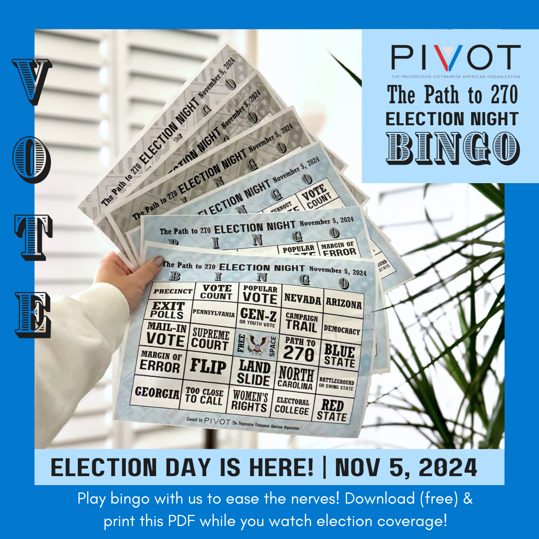 Vote by Today (Nov 5) & Then Download Election Night Bingo PDF — PIVOT ...
