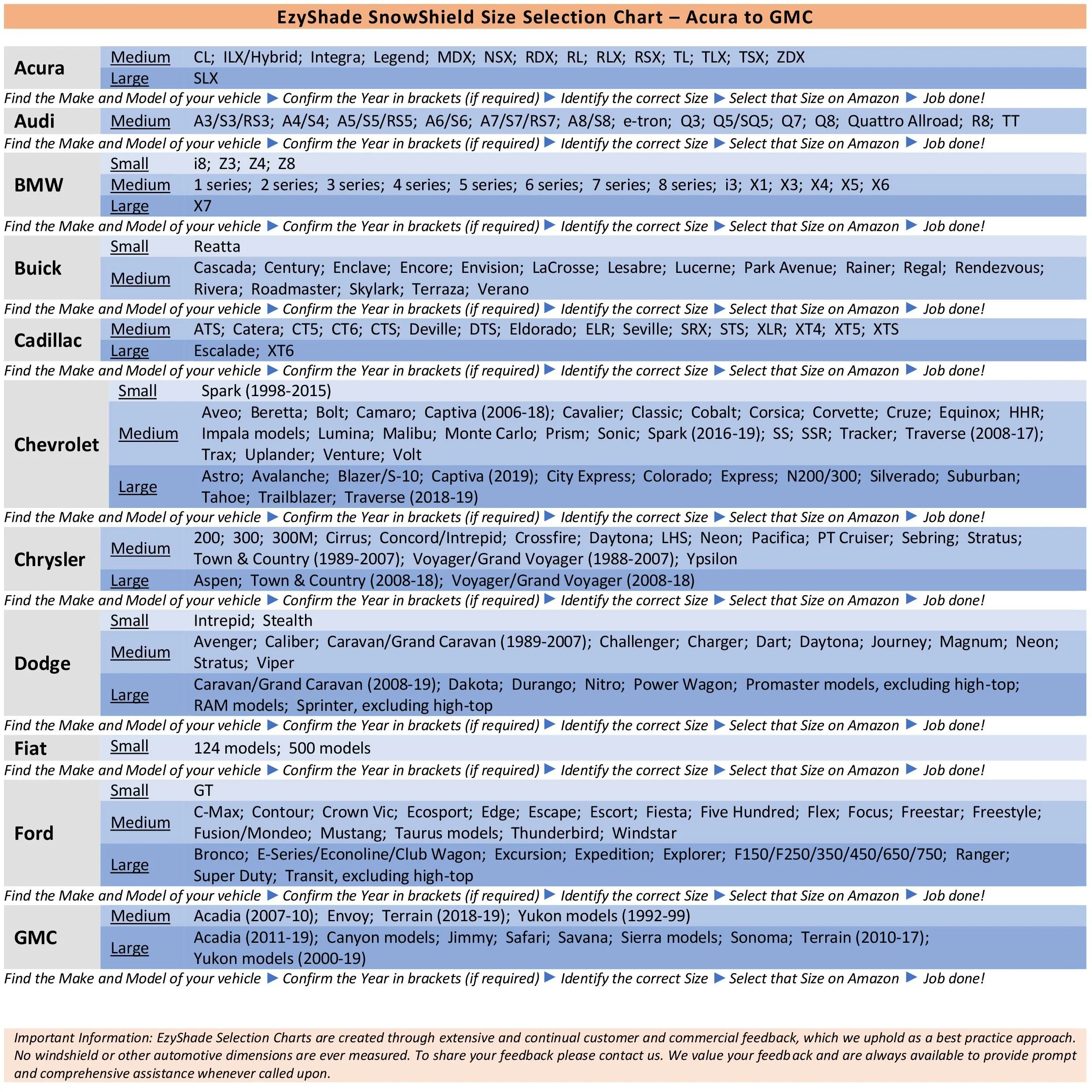 EzyShade Windshield Snow Cover + Bonus Item. See Size-Chart with Your ...
