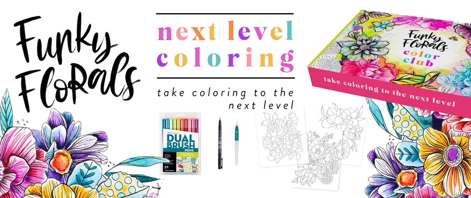 Funky Florals Next Level Coloring - Funky Florals Color Club by ...