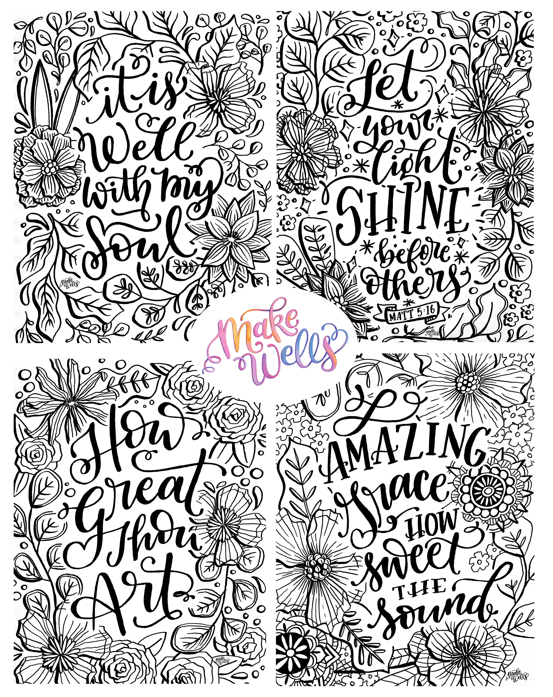 MORE FREE Coloring Pages! ( plus 10 new designs in my shop!) — MakeWells