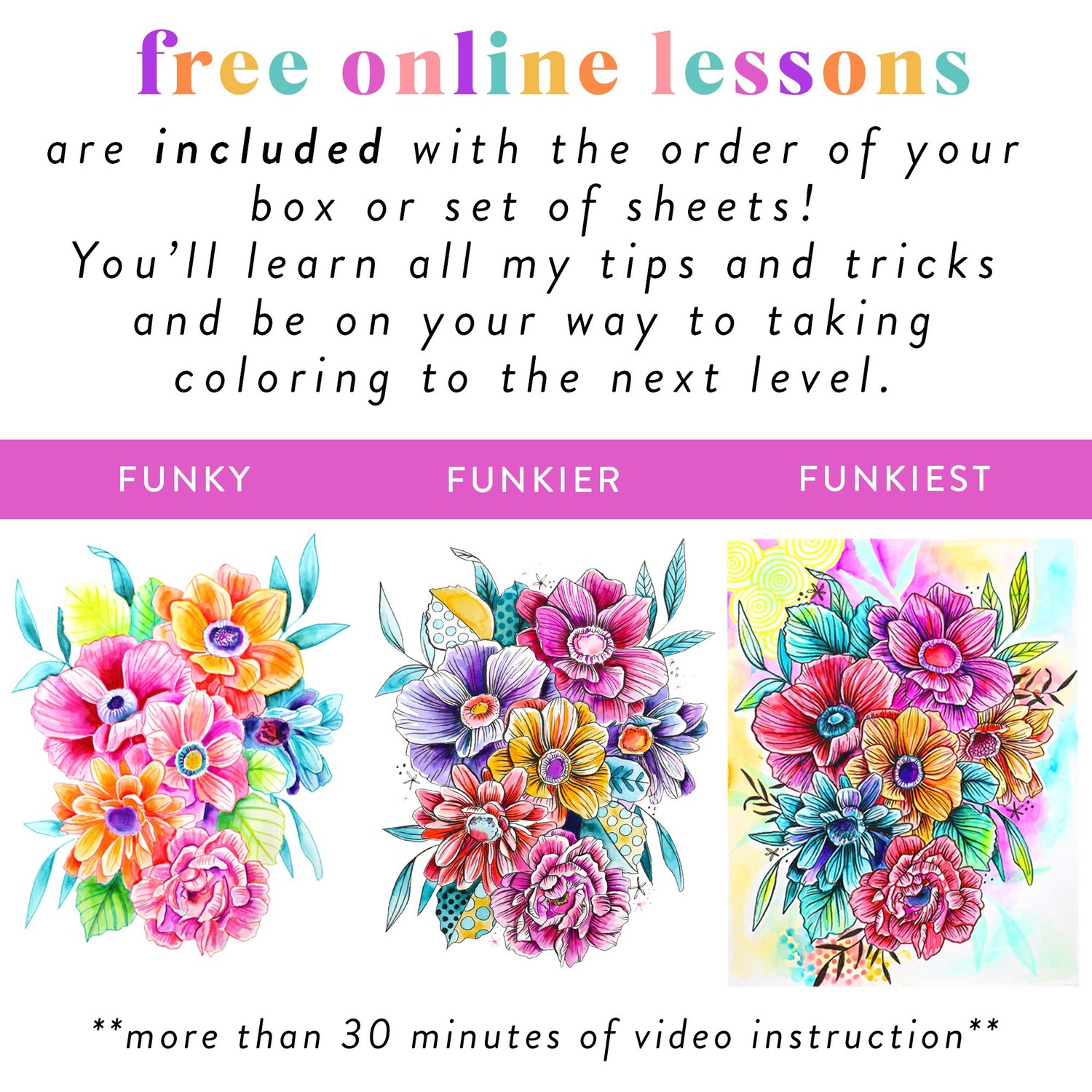 Funky Florals Next Level Coloring - Funky Florals Color Club by ...