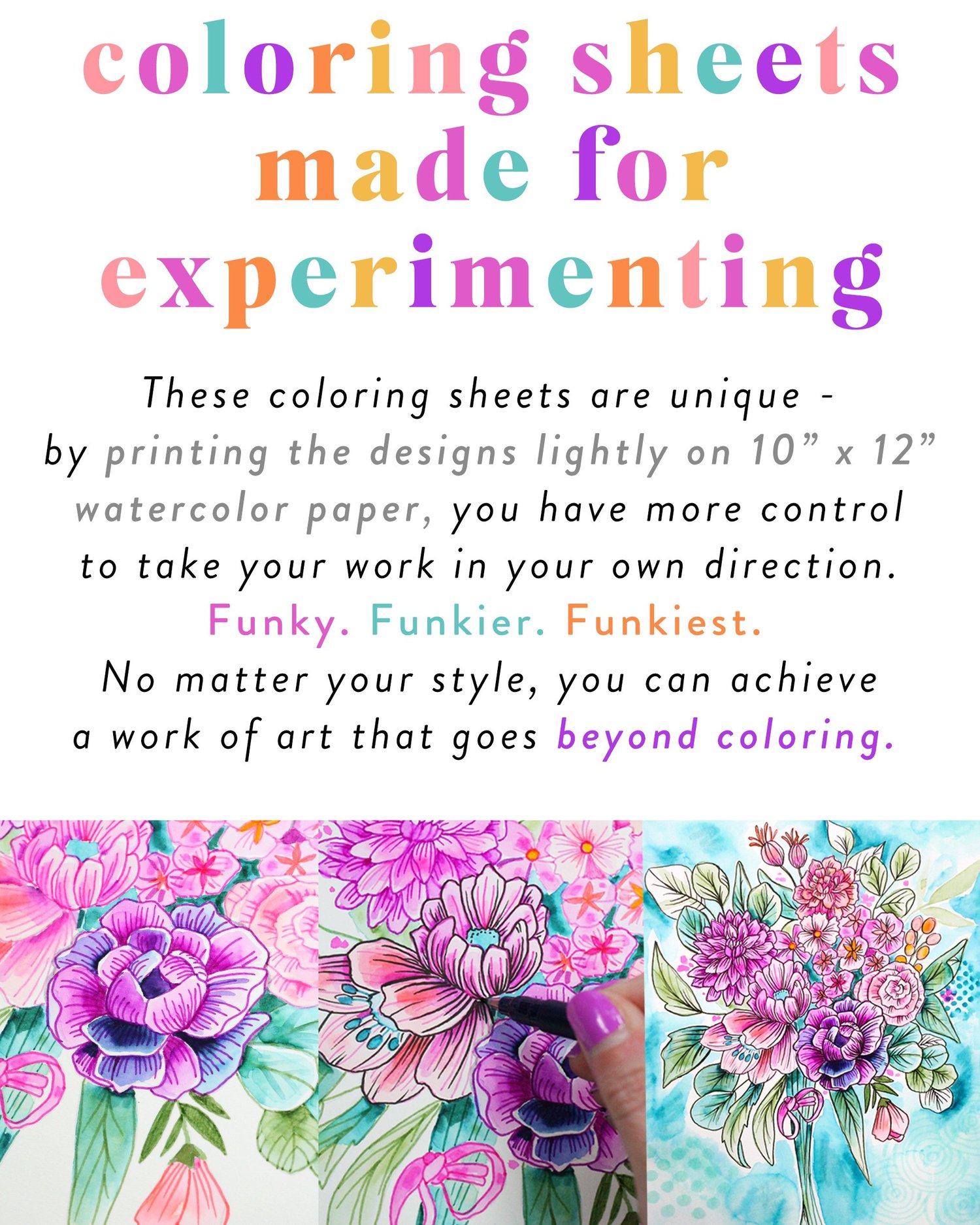 Funky Florals Next Level Coloring - Funky Florals Color Club by ...