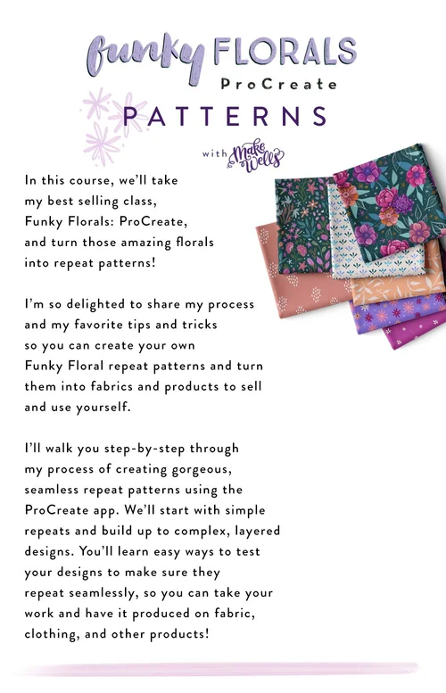 Create Repeat Patterns in ProCreate Online Course - Step-by-Step Surface Pattern Design Class ...