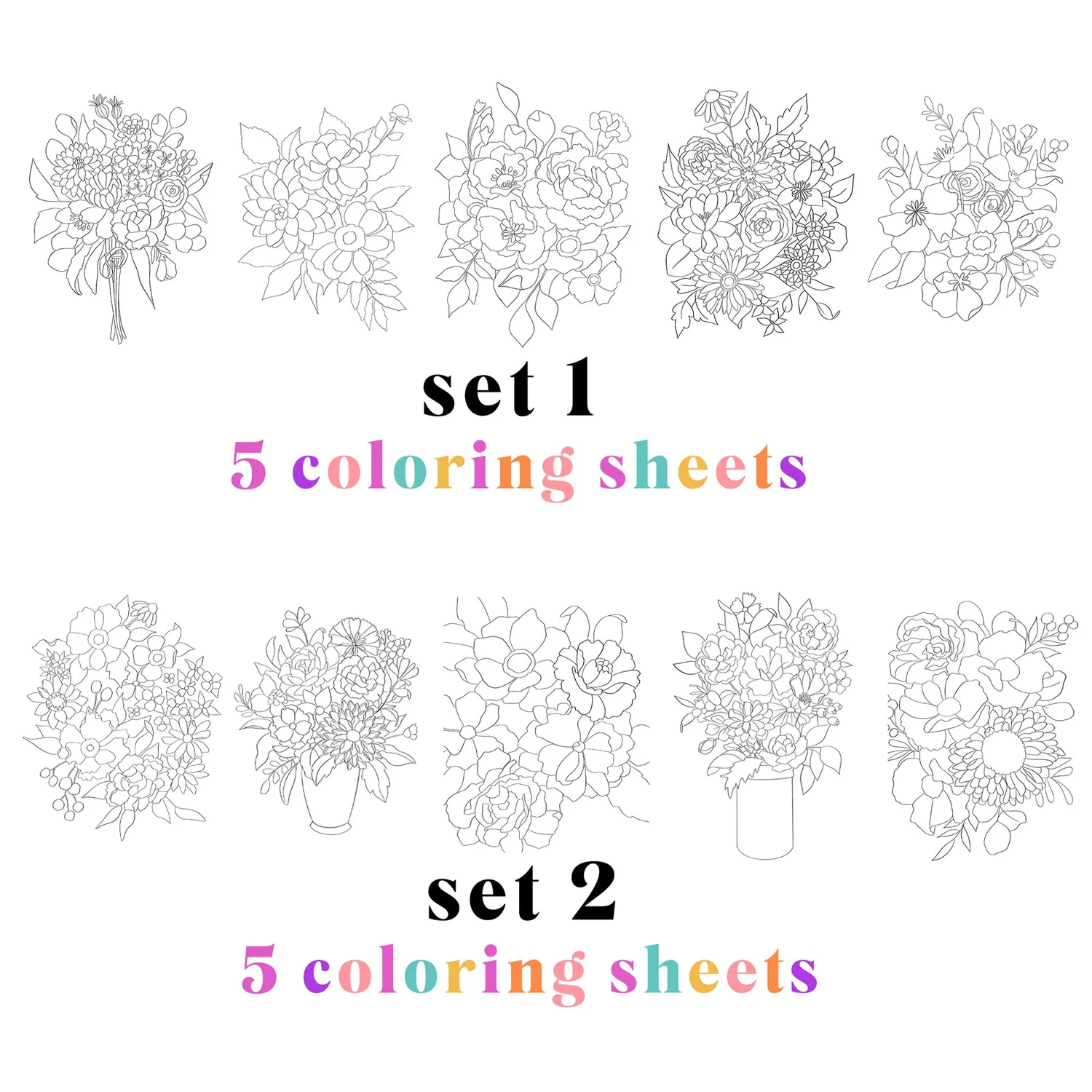 Funky Florals Next Level Coloring - Funky Florals Color Club by ...
