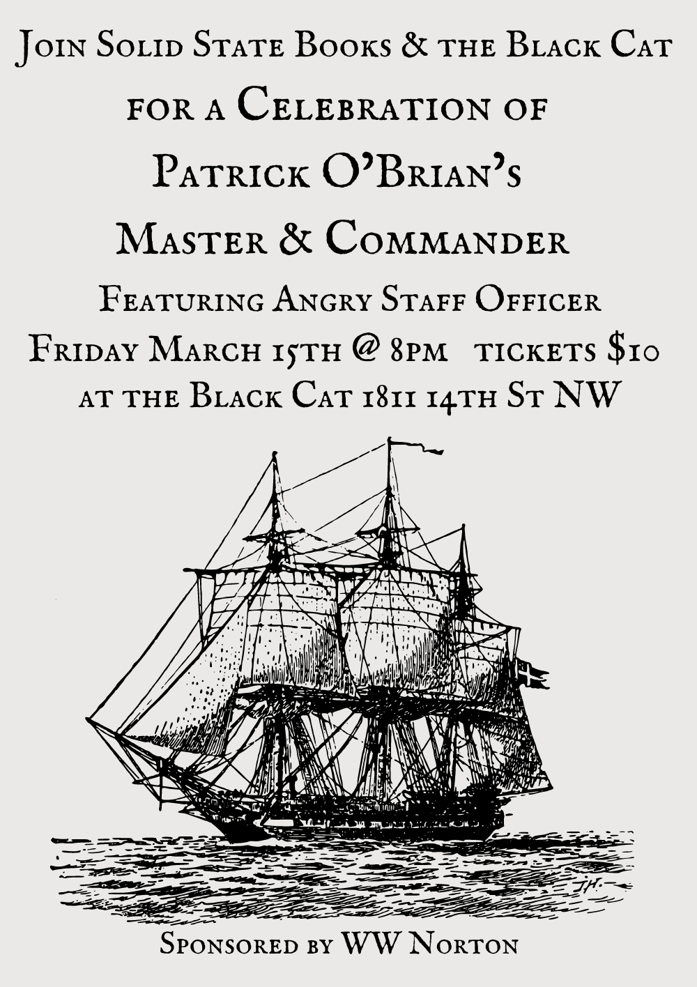 Celebrate Master & Commander w/ Solid State Books at the Black Cat — Solid State Books