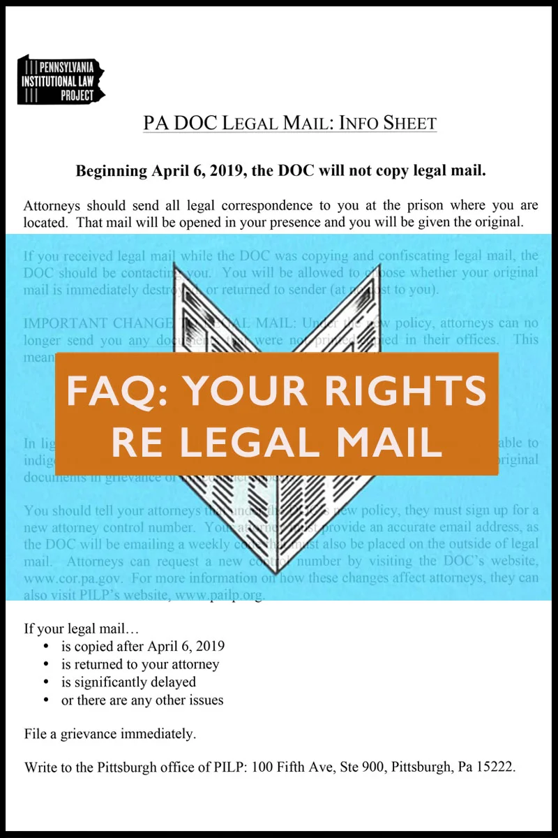 Self-Help Materials — Pennsylvania Institutional Law Project