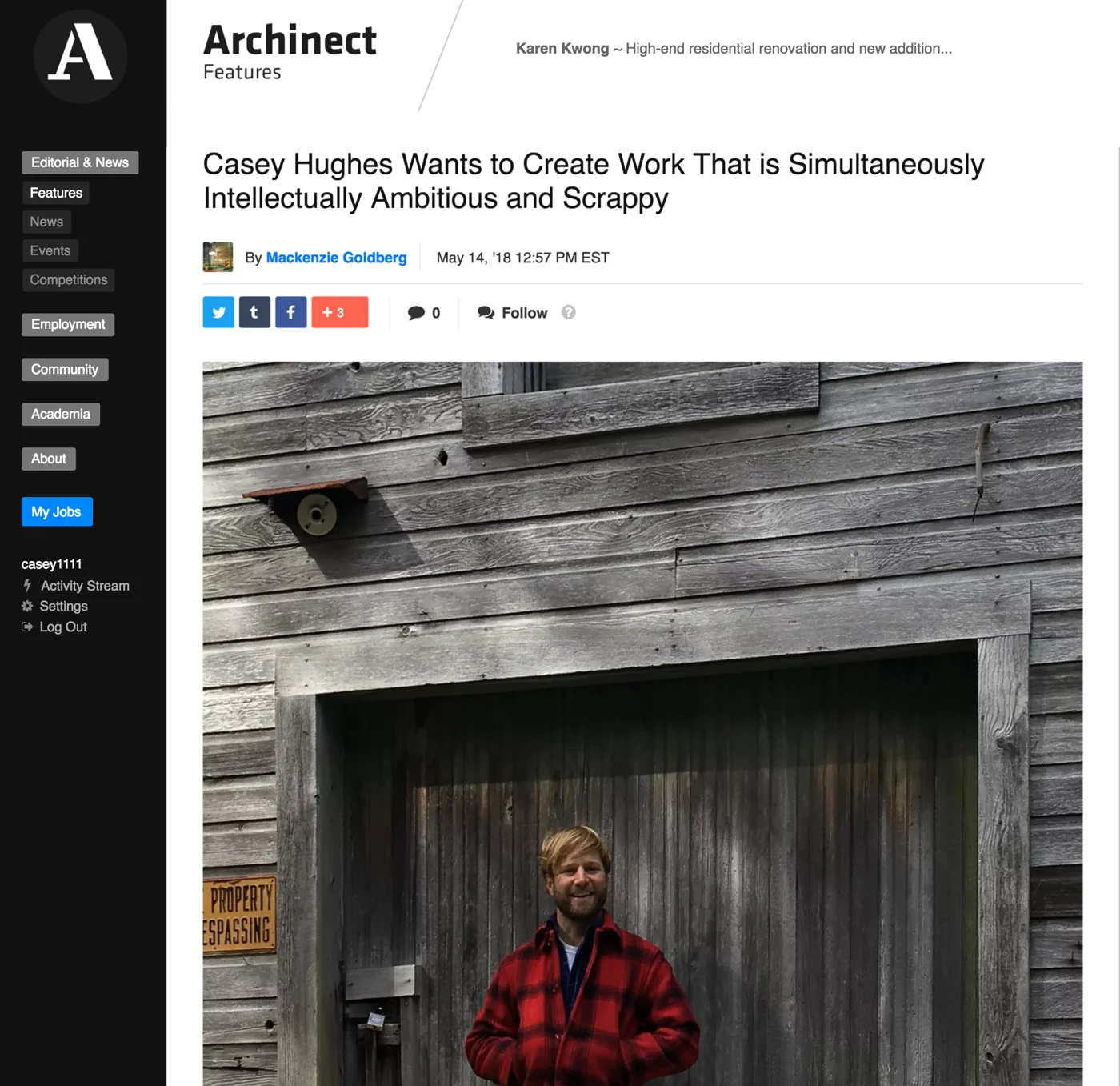 Archinect Features — Casey Hughes Architects